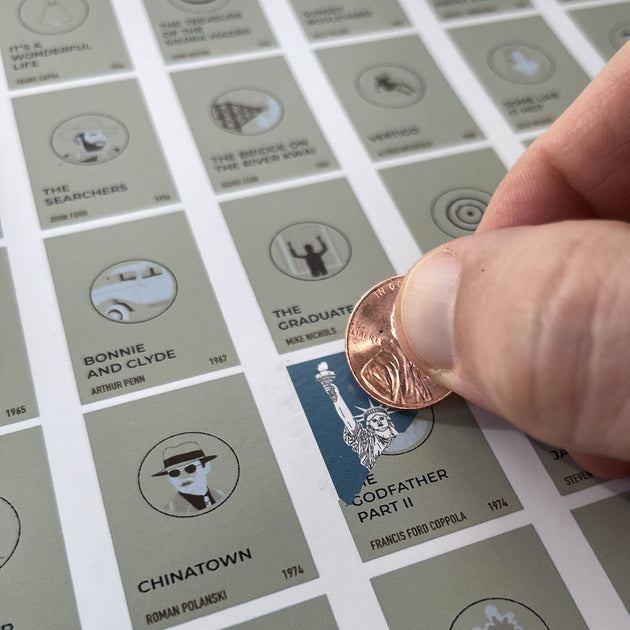 100 Essential Films Scratch-off Chart – Pop Chart