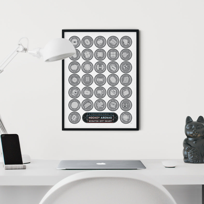 Professional Hockey Arenas Scratch-Off Chart – Pop Chart